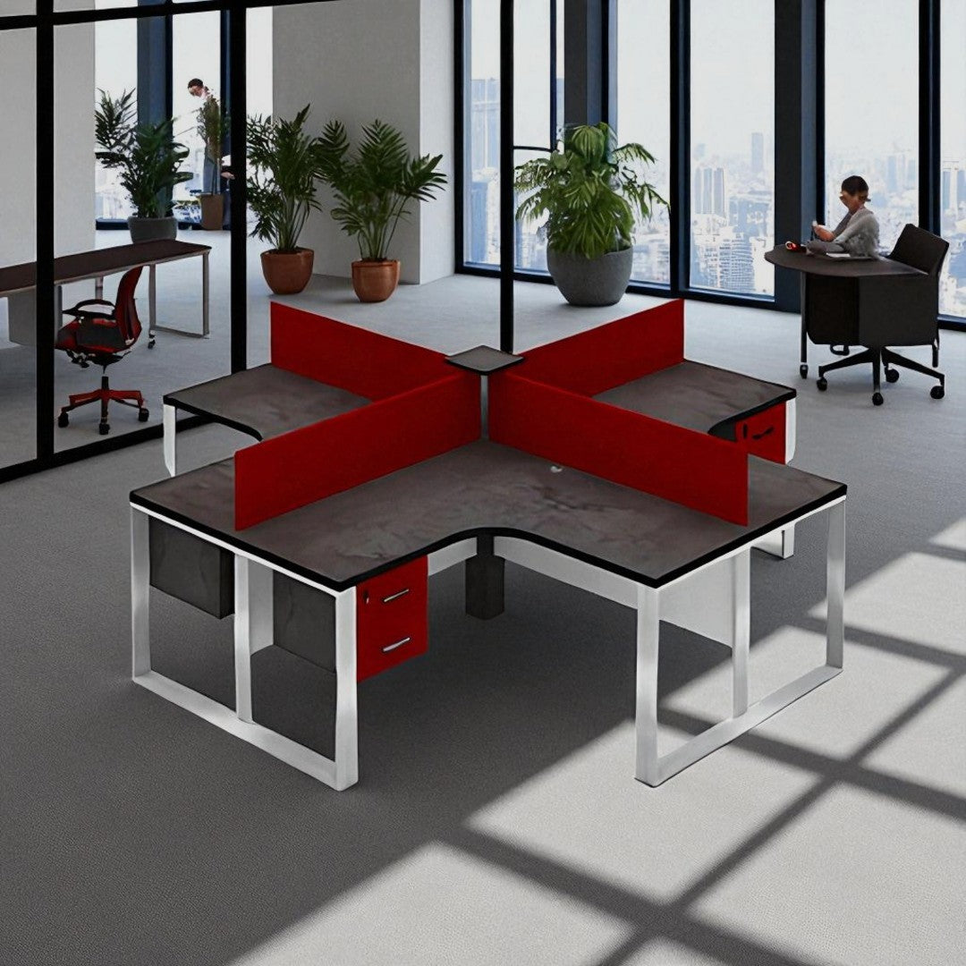 4 Ways Workstation with Desk Mounted Screen – Al Bait Al Aneeq ...